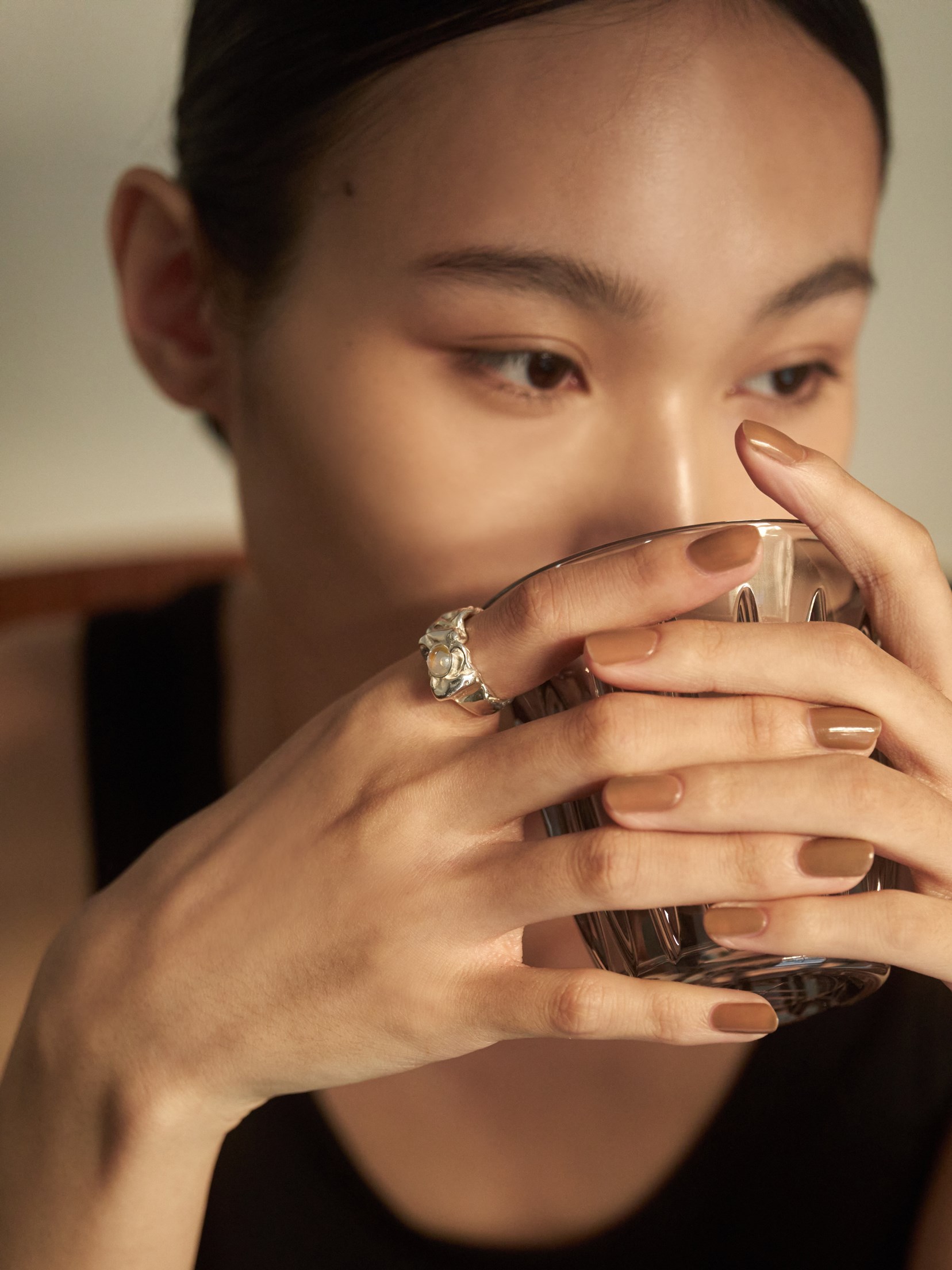 蛋白石波紋戒-925純銀 ｜ mouggan | 我們都有點不同