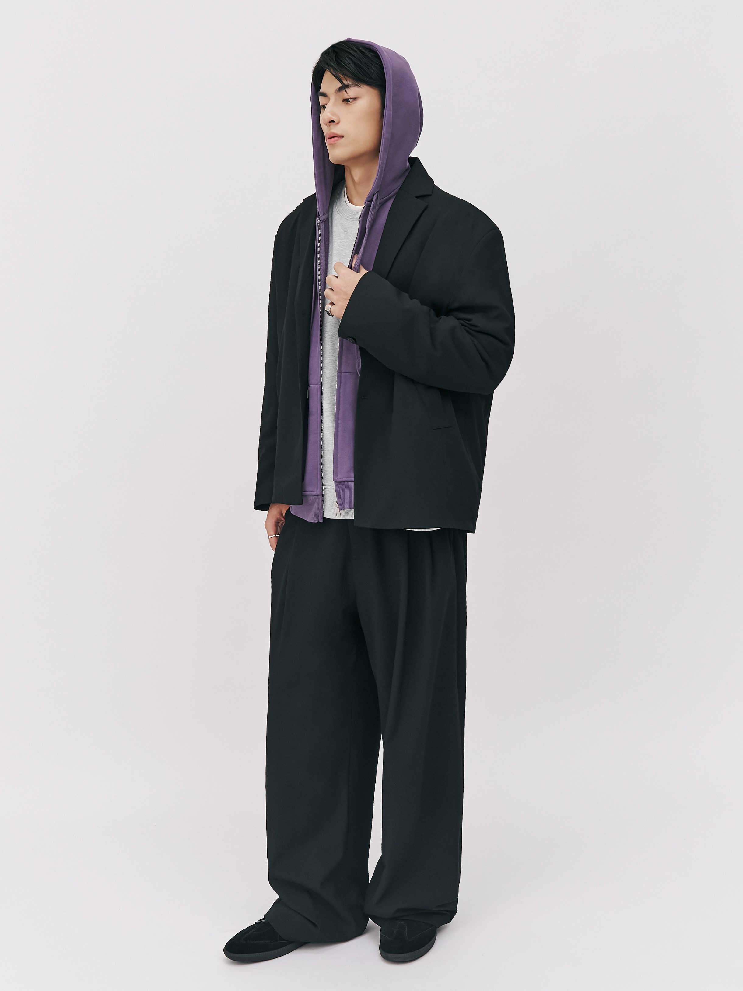 打褶寬版長褲 ｜ mouggan | 我們都有點不同