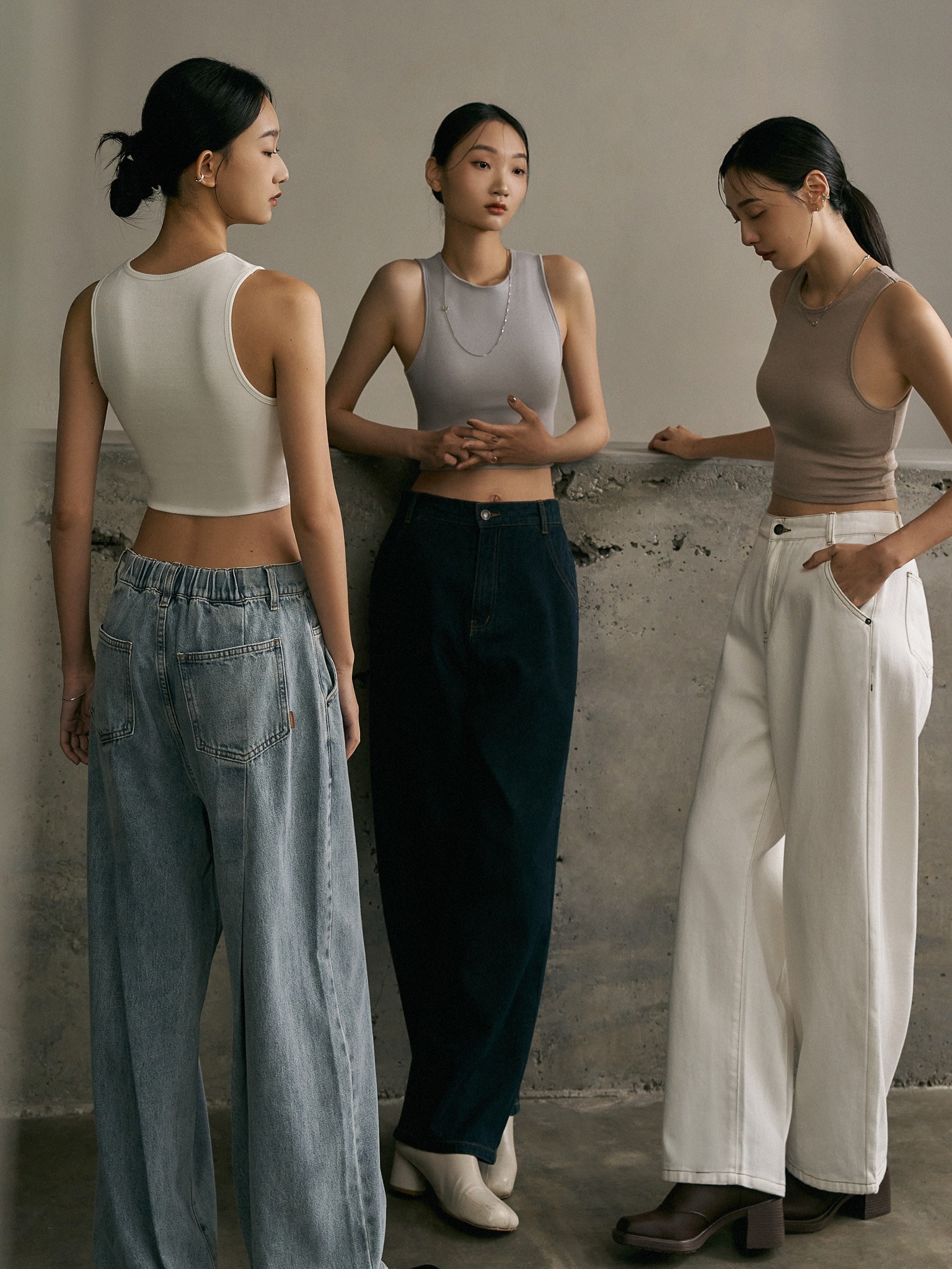 寬肩親膚羅紋bra top（空氣感美胸背心） ｜ mouggan | 我們都有點不同